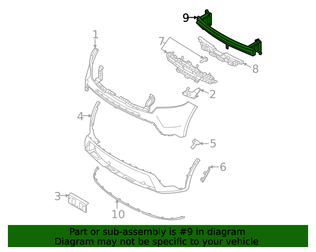 64900-R5000 - Impact Bar 2021-2023 Kia | Kia.Parts Store
