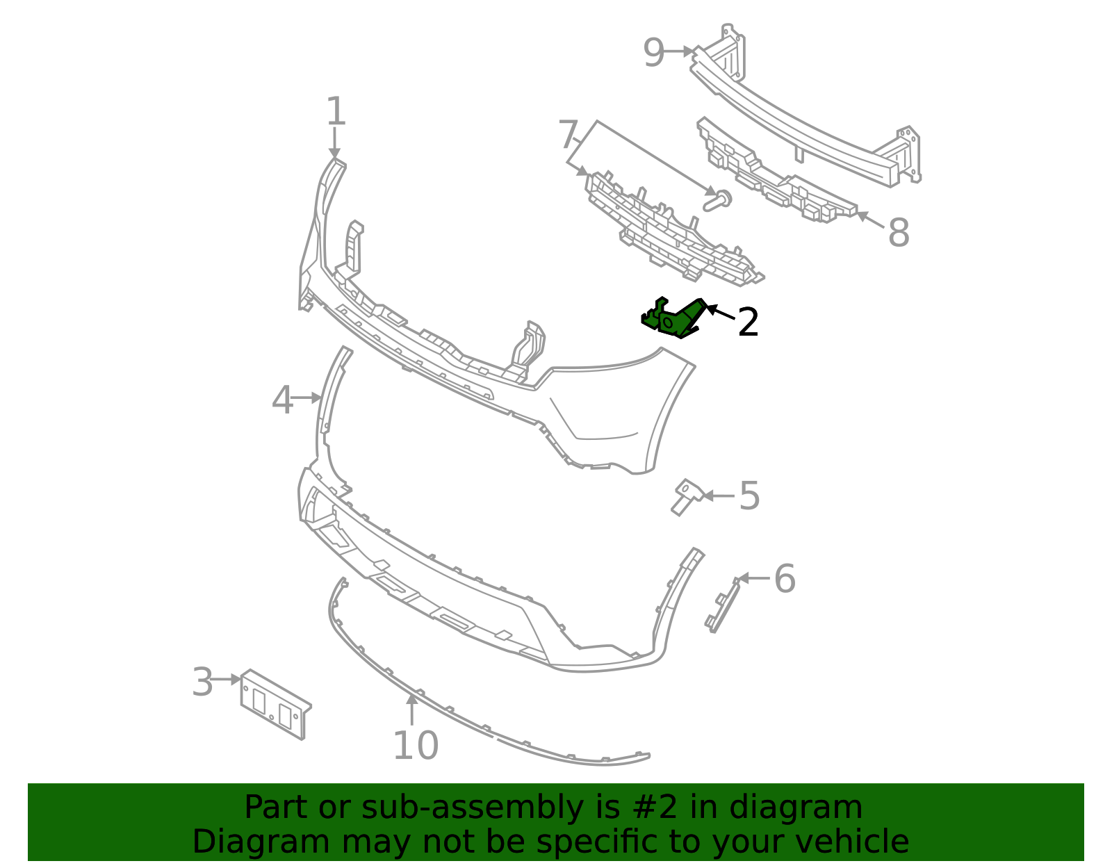 86528-R5000 - Upper Cover Mount Bracket 2021-2023 Kia Sorento | Kia ...