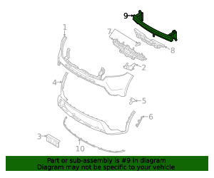 64900-R5000 - Impact Bar 2021-2023 Kia | Kia.Parts Store