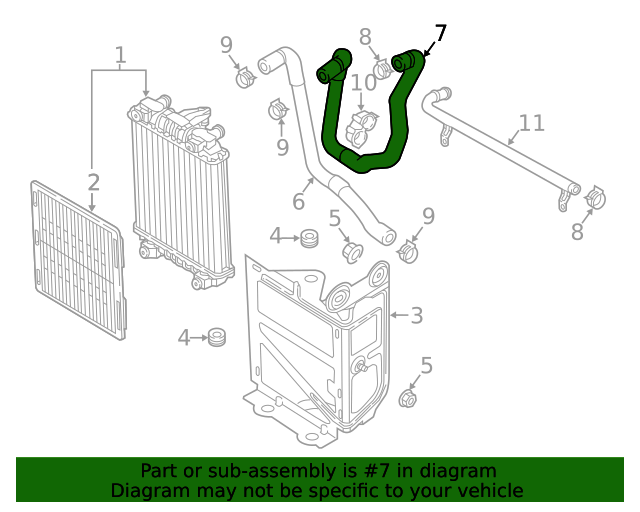 5Q0-121-101-N - Radiator Coolant Hose 2015-2023 Audi | AutoNation Parts