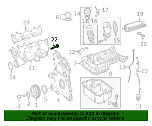 002-990-99-22 - Engine Intake Manifold Bolt 2013-2022 Mercedes-Benz ...