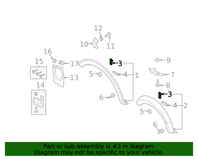 2017-2020 Ford Wheel Opening Molding Retainer Clip -W718240-S300 | Blue ...