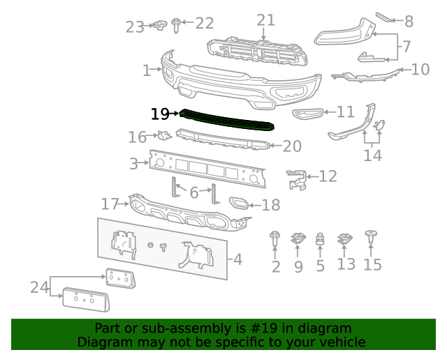 2019-2023 Ram 1500 Grille 68274572aa | TascaParts.com