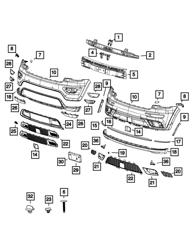 2016-2021 Jeep Grand Cherokee Lower Grille 68310773AB | My Mopar Parts