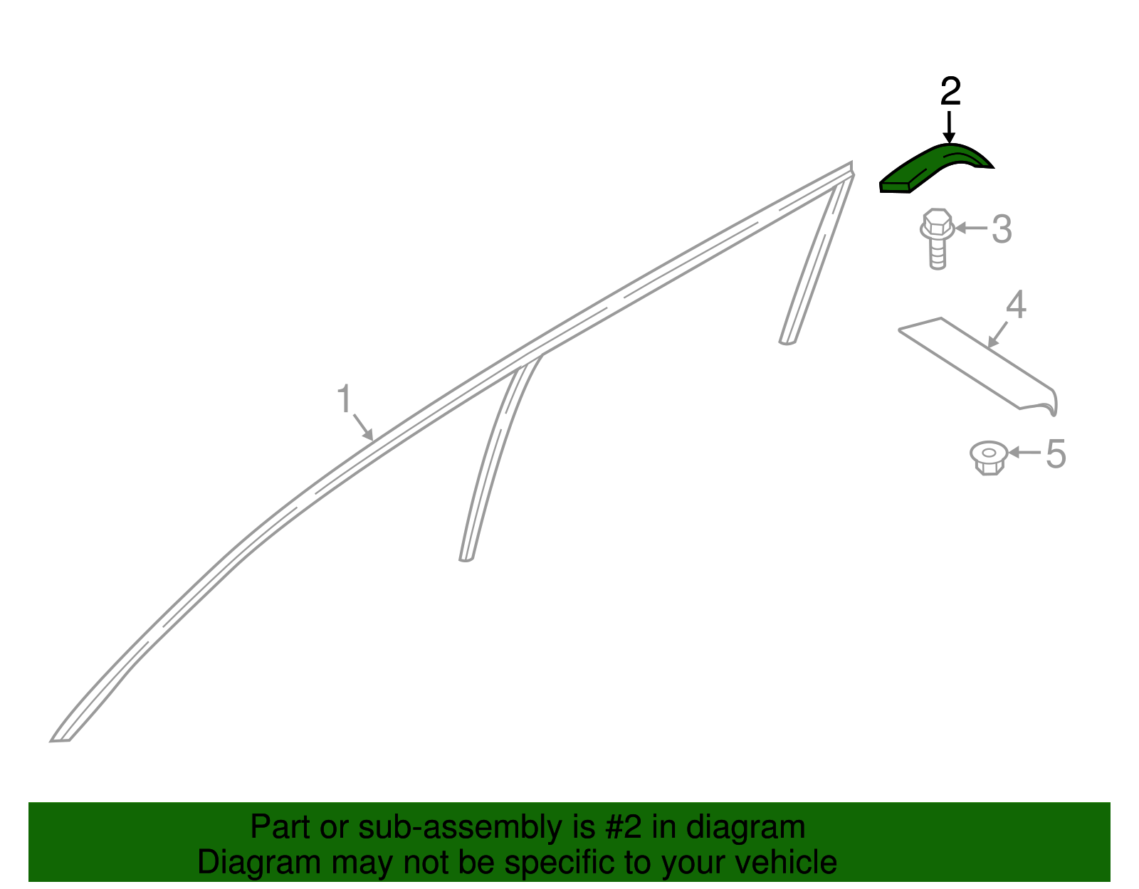 73853-9FU0C - Roof Molding - 2016-2019 Nissan | Nissan OEM Parts Direct