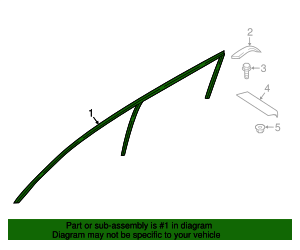 2016-2023 Nissan Roof Panel Weatherstrip 80829-9FS0B | AutoNationParts.com