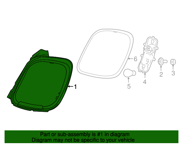 2019-2020 Fiat 500X Tail Lamp Assembly - Driver's Side (LH) 68438797aa ...