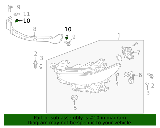 DFR5-56-145 - Headlamp Assembly Rivet - 2019-2024 Mazda | Mazda Swag