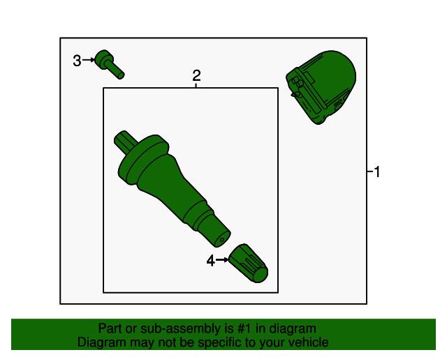F2GZ-1A189-G - Tire Pressure Monitoring System (TPMS) Sensor 2015-2024 ...