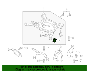 2008-2017 Audi Suspension Cross-Member Front Mount 8R0-505-145-J ...