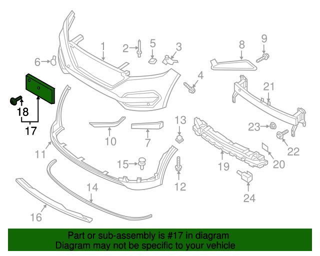 2016-2018 Hyundai Tucson License Bracket 86910-D3000 | OEM Parts Online