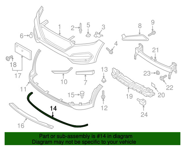 2016-2018 Hyundai Tucson Lower Molding 86567-D3000 | OEM Parts Online
