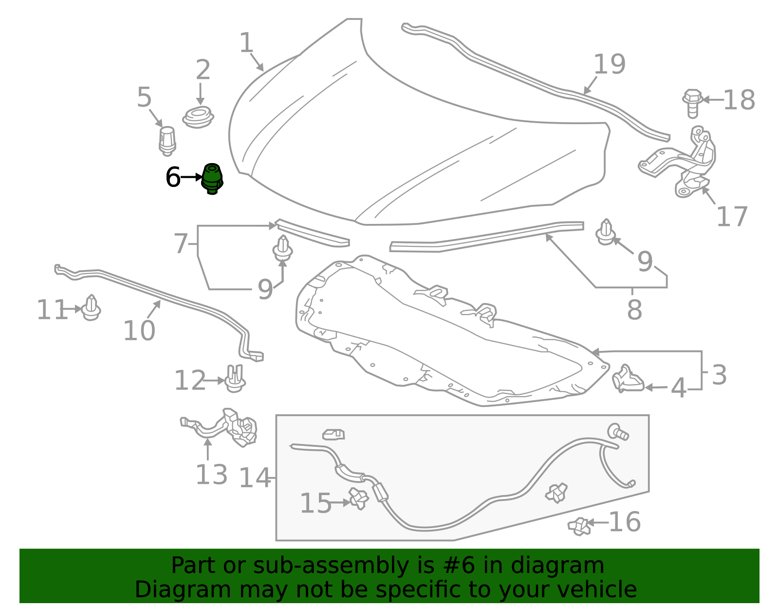 74827-SLE-003 - Hood Bumper 2016-2022 Honda HR-V | Honda Parts Online