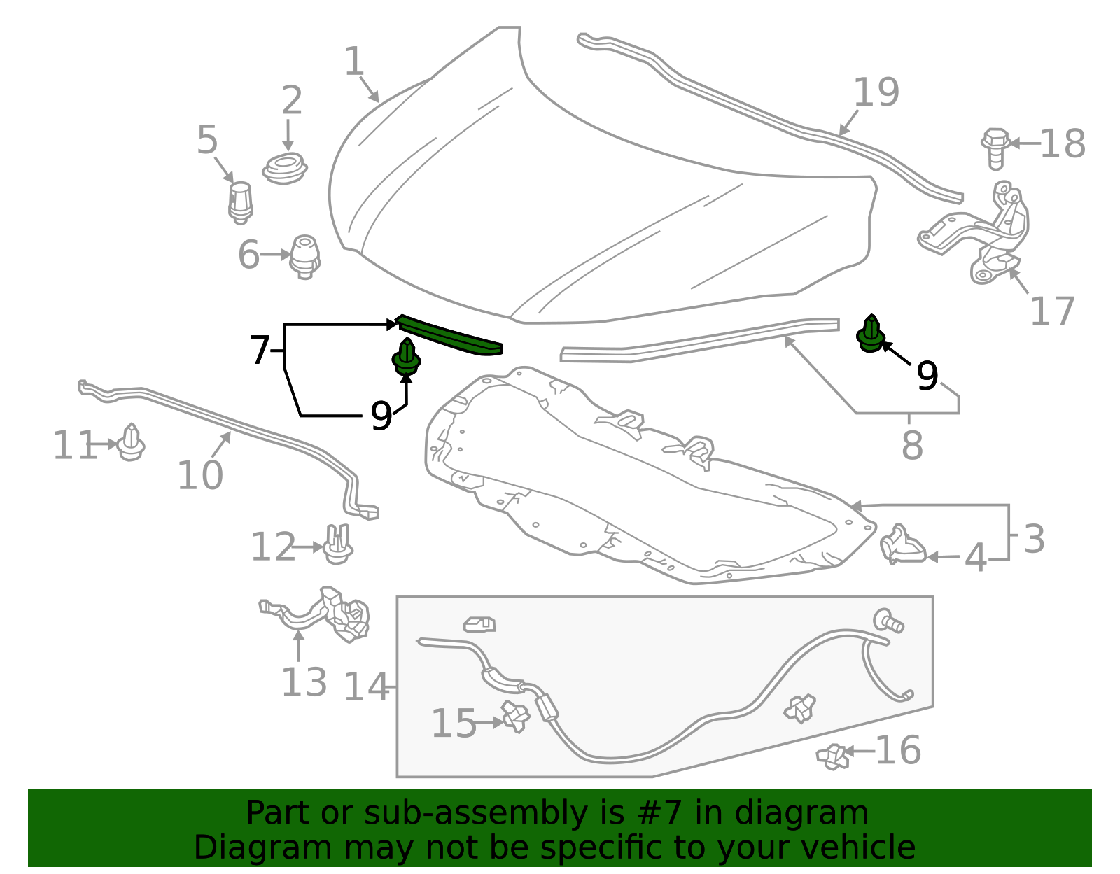74146-T7W-A00 - Front Weather-Strip 2019-2022 Honda HR-V | Honda Parts ...
