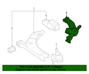 2015-2016 Volkswagen Eos Knuckle 1K0-407-255-AC | QuirkParts