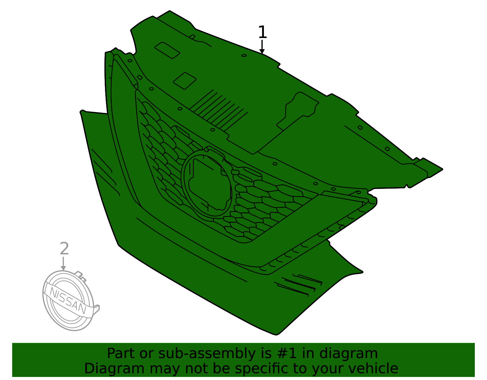 62310-6MR0A - 2020-2023 Nissan - Grille Assembly | Anicra Nissan Parts