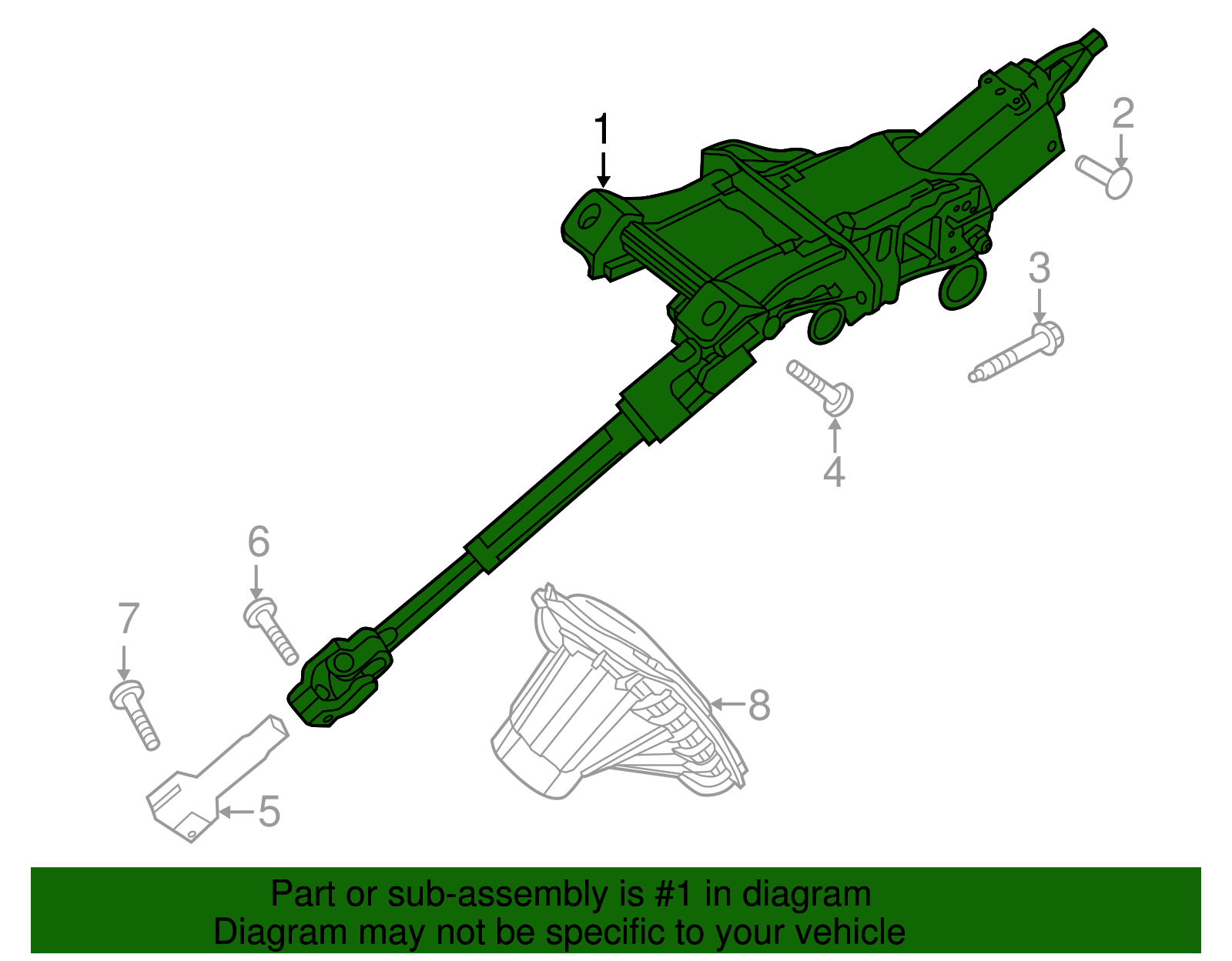 EV6Z-3C529-C - Steering Column 2013-2018 Ford C-Max | Big 3 Auto Parts