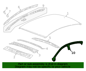 2018-2020 Buick Regal Sportback Roof Rail 39164905 | GMPartsDirect.com