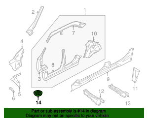 51711960752 - 1992-1999 BMW Jack Support (51-71-1-960-752) | BMW of ...