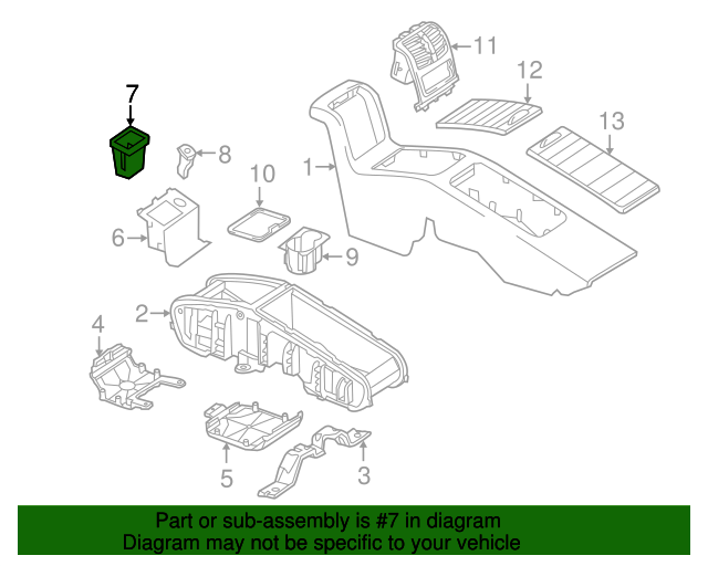218-810-01-30 - Ash Tray 2012-2018 Mercedes-Benz | AutoNationParts.com
