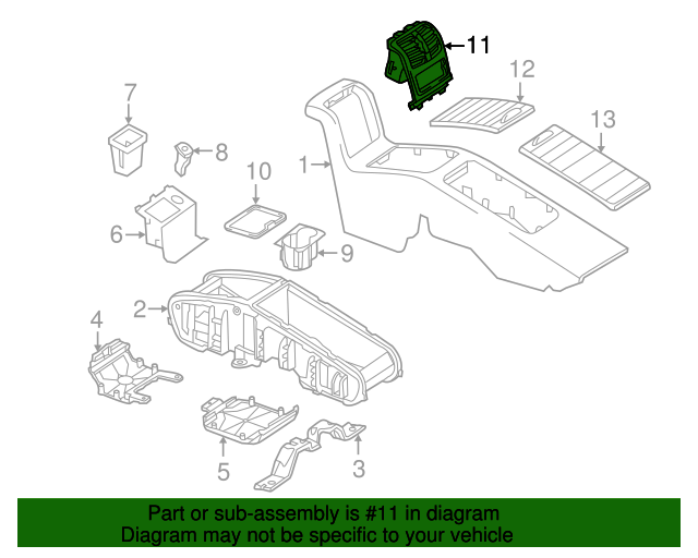 218-830-03-54-9116 - Dashboard Air Vent 2012-2018 Mercedes-Benz ...