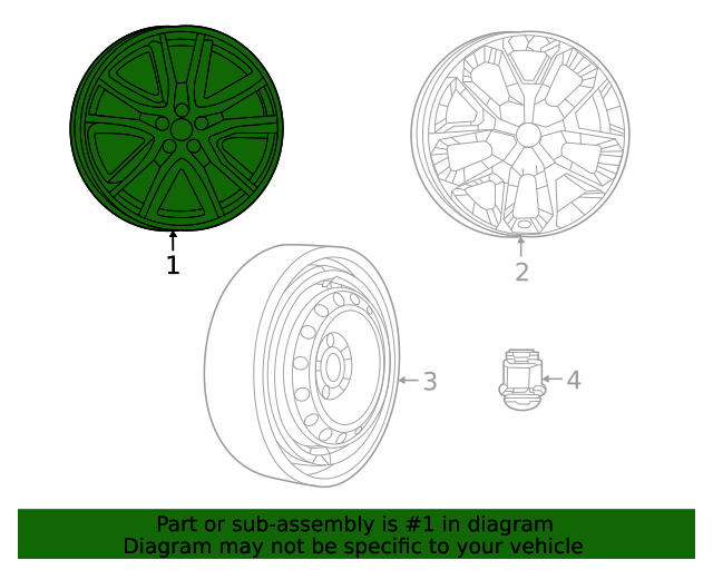 7BB66SSMAA - Wheel - 2021 Chrysler | Mopar Parts Canada