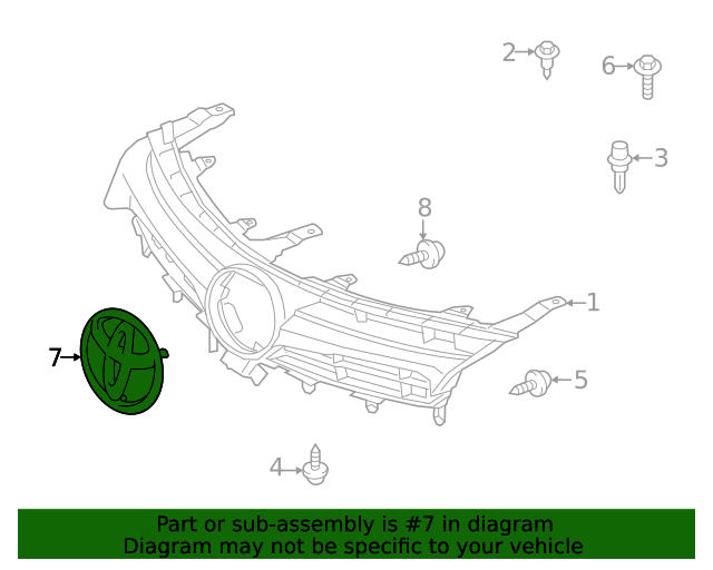 75310-06010 - Grille Emblem (Front) - 2012-2017 Toyota | OEM Genuine ...