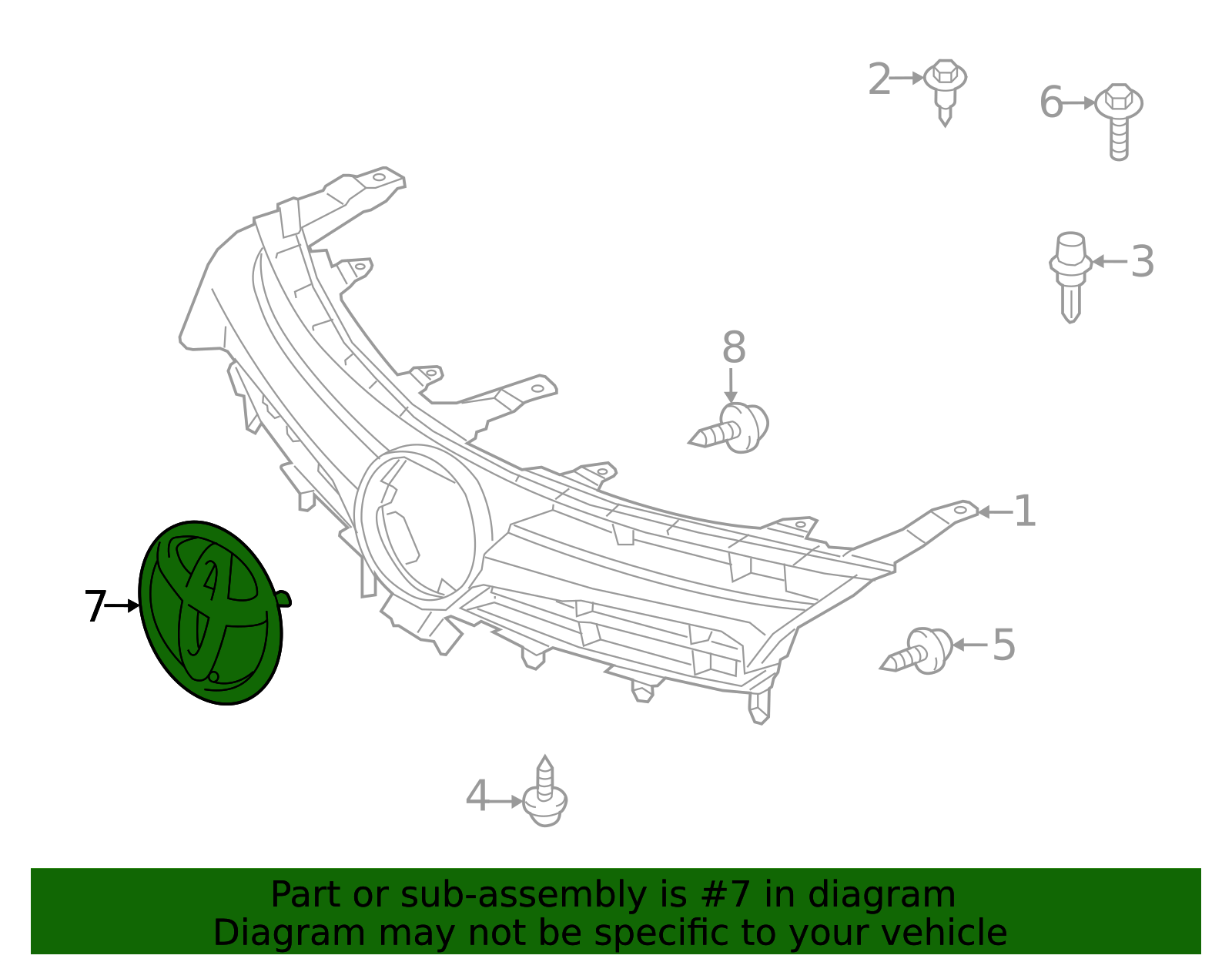 Genuine Toyota Grille Emblem (Front) part# 75310-06010 for 2012-2017 ...
