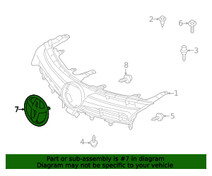 75310-06010 - Grille Emblem (Front) - 2012-2017 Toyota | OEM Genuine ...