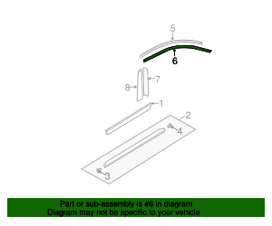2004-2007 Mazda 6 Black Out Tape GM9E-50-8W2 | Mazda Part Direct
