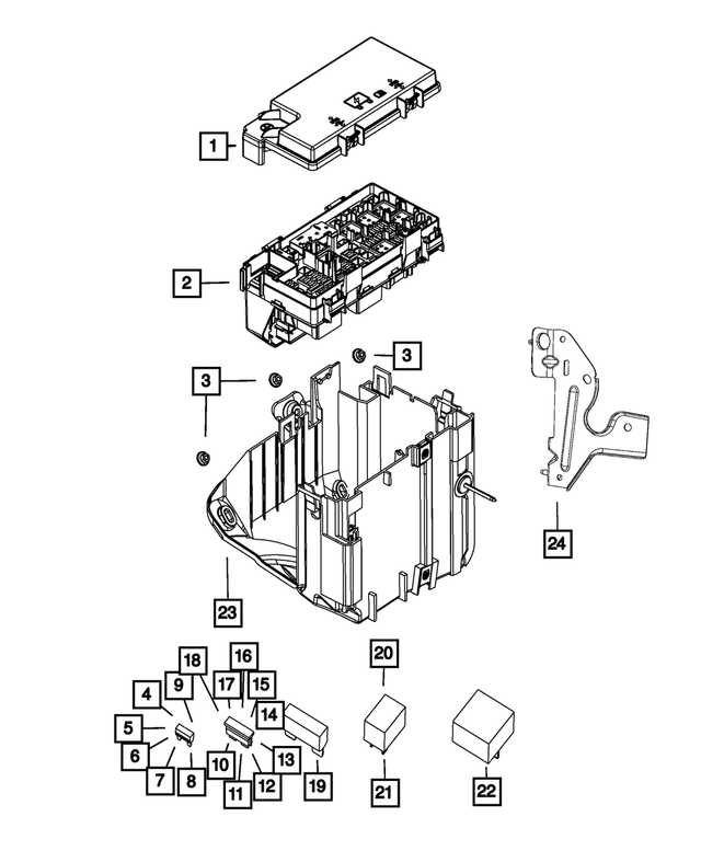68137439AG - Intelligent Power Power Distribution Center 2014 Jeep ...