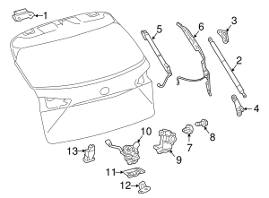 68920-79019 - Tailgate Pull Down Motor 2017-2021 Lexus ...