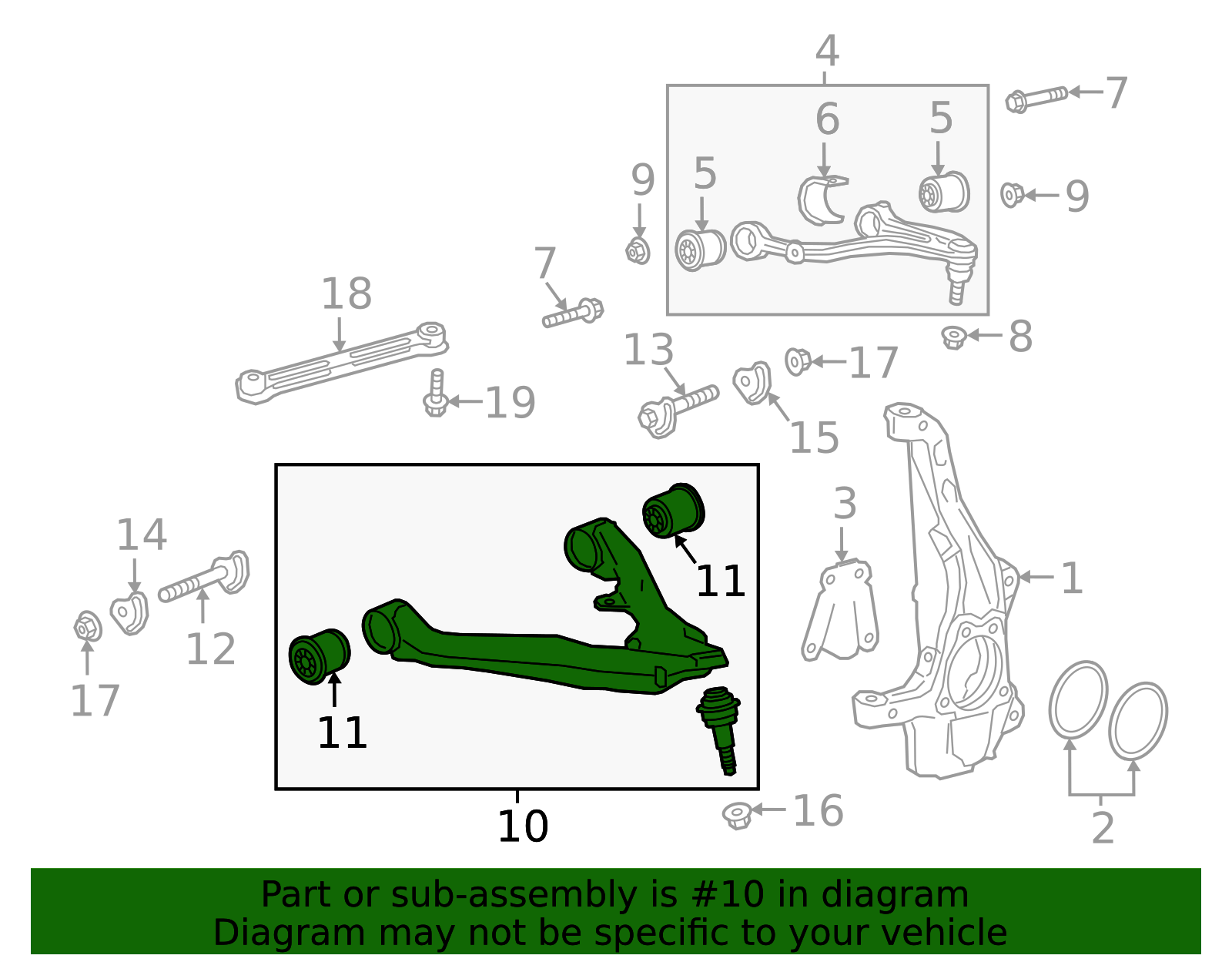 2019-2025 GM (Replaces 84973288) Front Driver Side Lower Control Arm ...