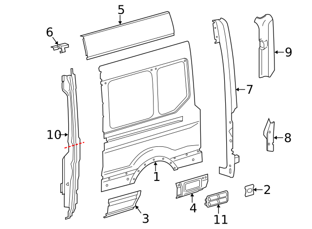 2015-2020 Ford Upper Extension Bracket - Driver's Side (LH) BK3Z ...