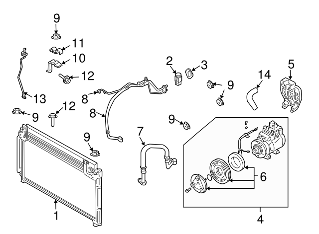 2003-2005 Kia Rio Expansion Valve 97626-FD200 | TascaParts.com