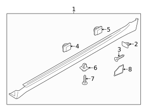 87751-F6000 - Rocker Molding 2017-2020 Kia Cadenza | Kia.Parts Store