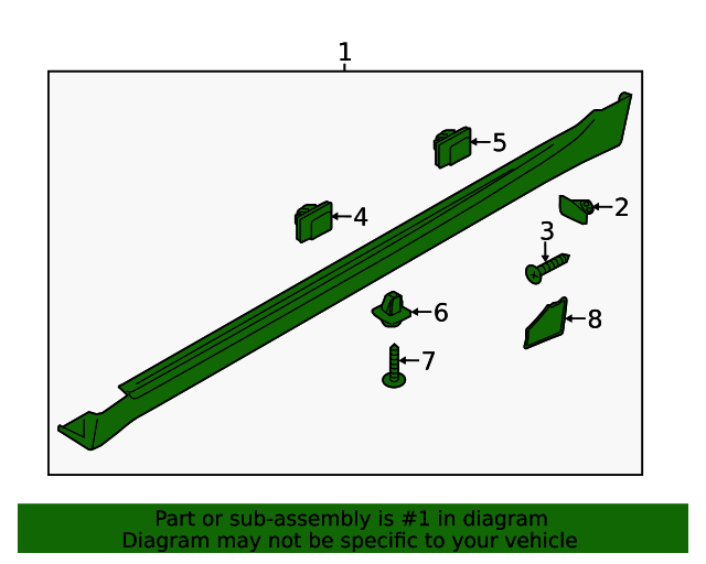 87751-F6000 - Rocker Molding 2017-2020 Kia Cadenza | Kia.Parts Store