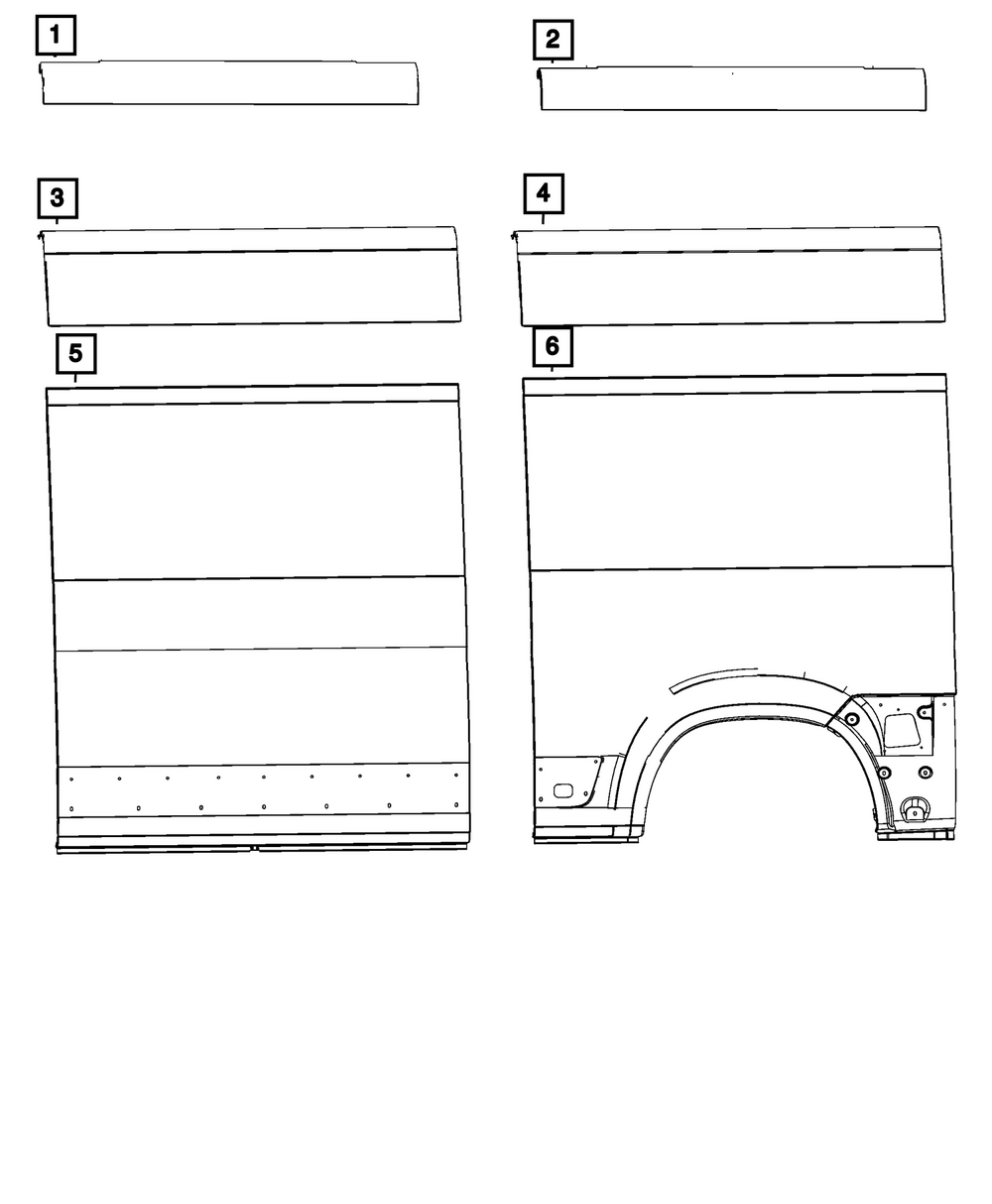 2014-2025 Ram Body Side Aperture Outer Panel 68167461AA | Retail ...