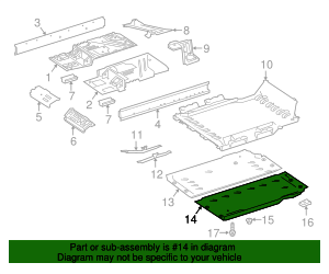 242-680-00-00 - Floor Pan Splash Shield 2015-2017 Mercedes-Benz ...
