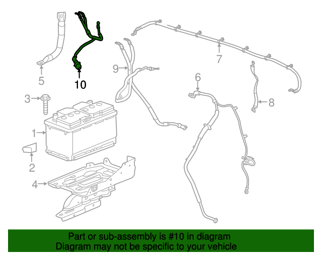 2017 GM Positive Battery Cable 84494555 | GMPartsDirect.com
