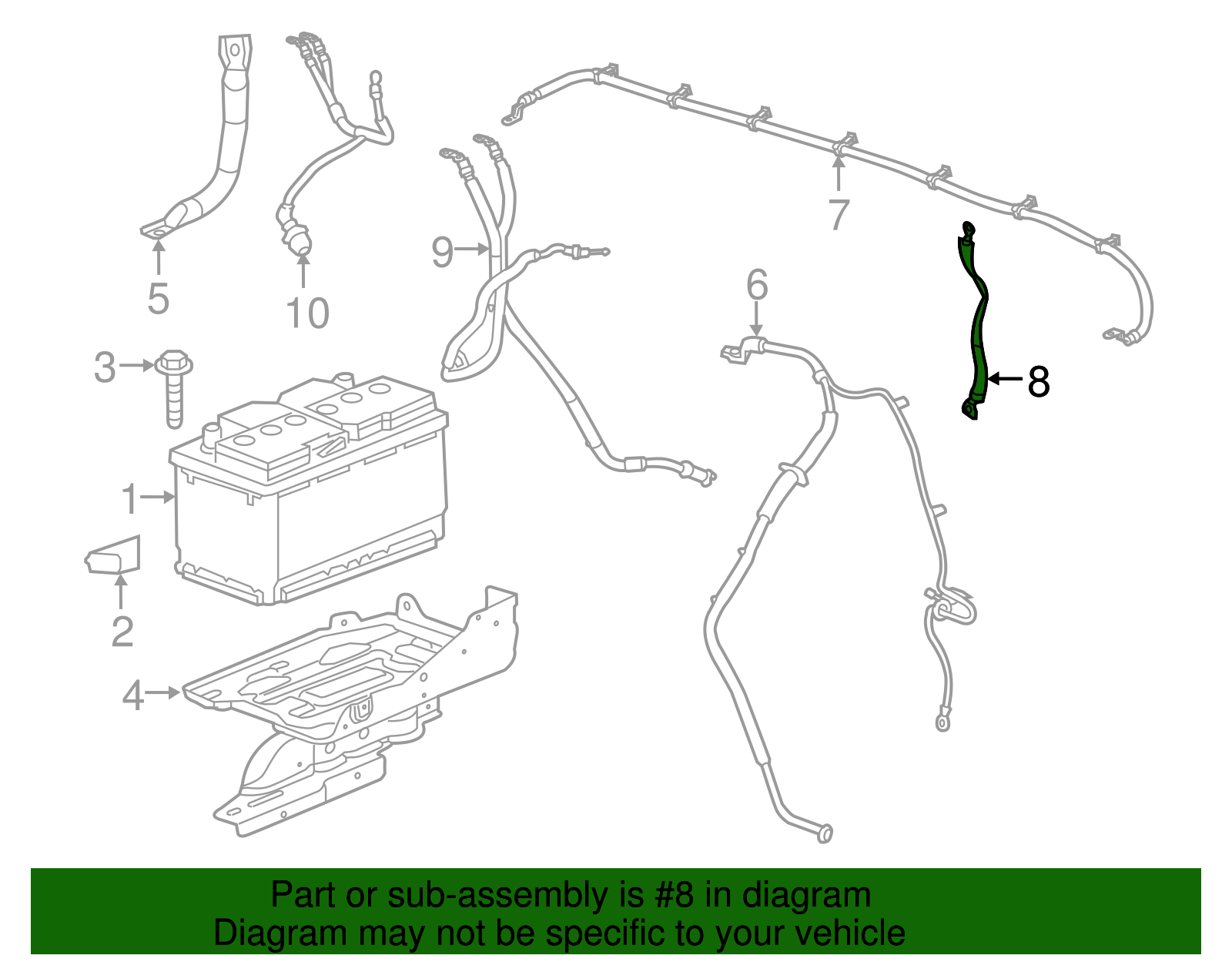 2017-2019 GM Negative Battery Strap 84247240 GM | GMPartsDirect.com