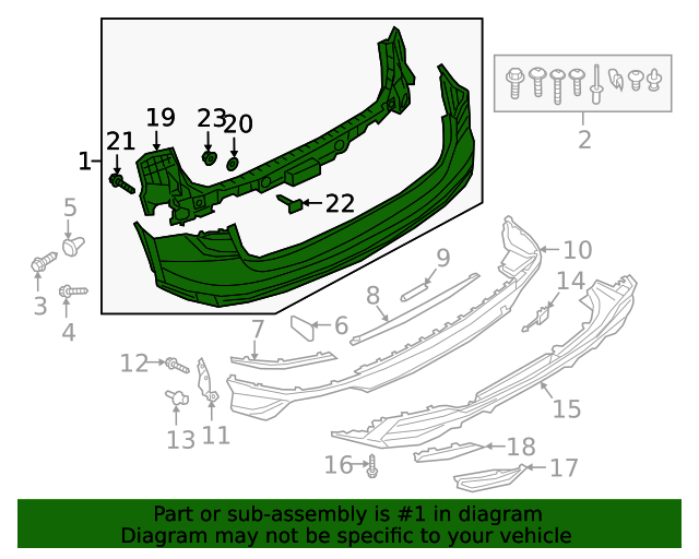 2019-2020 Audi Q3 Bumper Cover 83A-807-067-B-GRU | Audi USA Parts