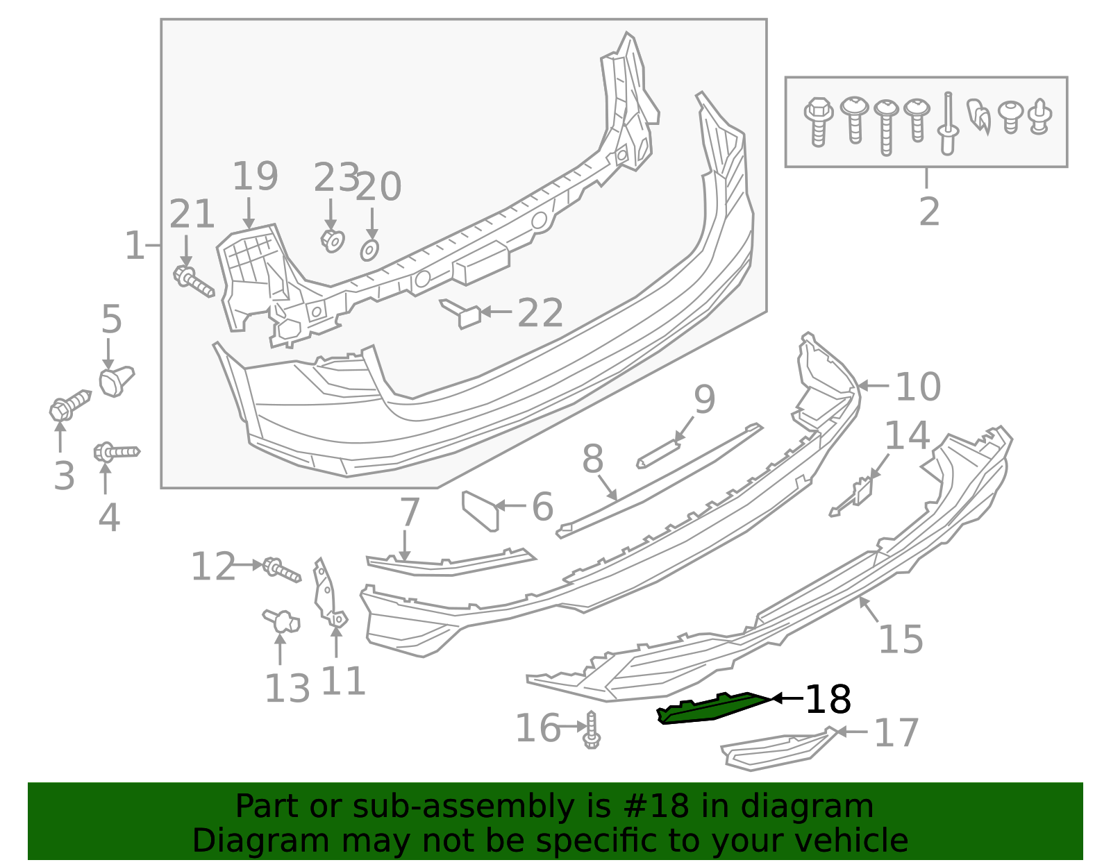 2019-2023 Audi Q3 Bumper Cover Spacer Panel Cap 83A-807-731-9B9 ...
