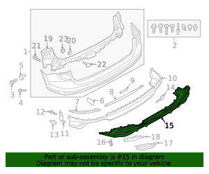 2021-2023 Audi Q3 Bumper Cover Spacer Panel 83A-807-568-E-9B9 | Audi ...