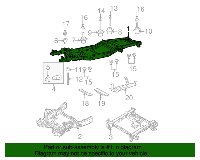 2005 Ford F-150 Frame Assembly 5L3Z-5005-CT | TascaParts.com