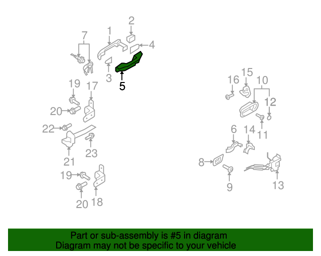 82655-2H000 - Handle Base - 2007 2008 Hyundai Elantra | World OEM Parts ...
