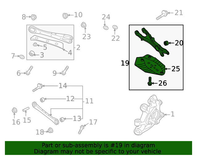 2021-2023 Genesis Arm Complete Rear Lower Left-hand 55210-T1000 | OEM ...