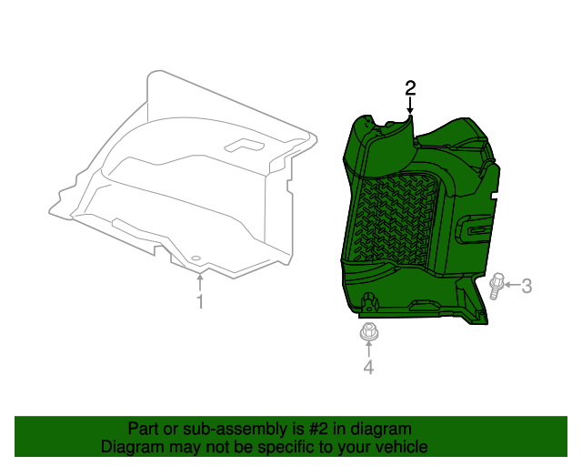2011-2018 Jeep Quarter Trim Panel - Passenger Side (RH) 5XL57DX9AA ...