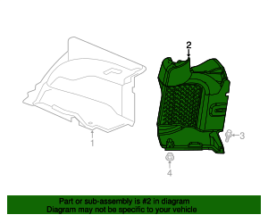 2011-2018 Jeep Quarter Trim Panel - Passenger Side (RH) 5XL57DX9AA ...