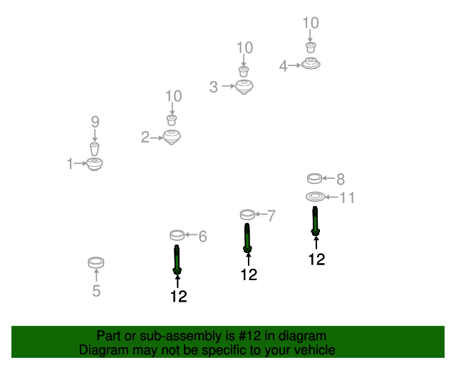 2006-2024 GM M14x2x126 Multi-Purpose Bolt 11562587 GM | GMPartsDirect.com